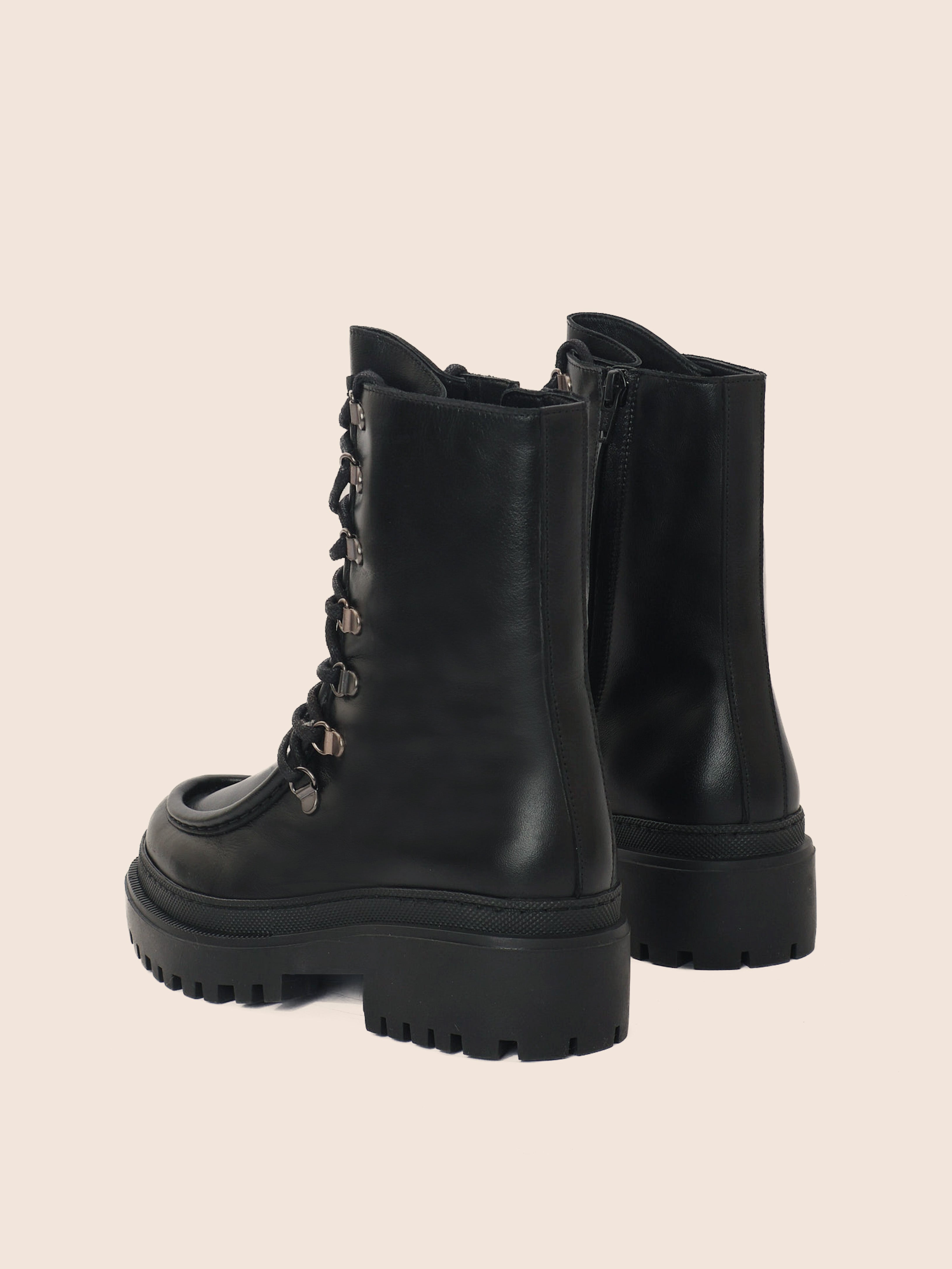 Lorena Black Combat Unlined Winter Boot | Maguire Shoes