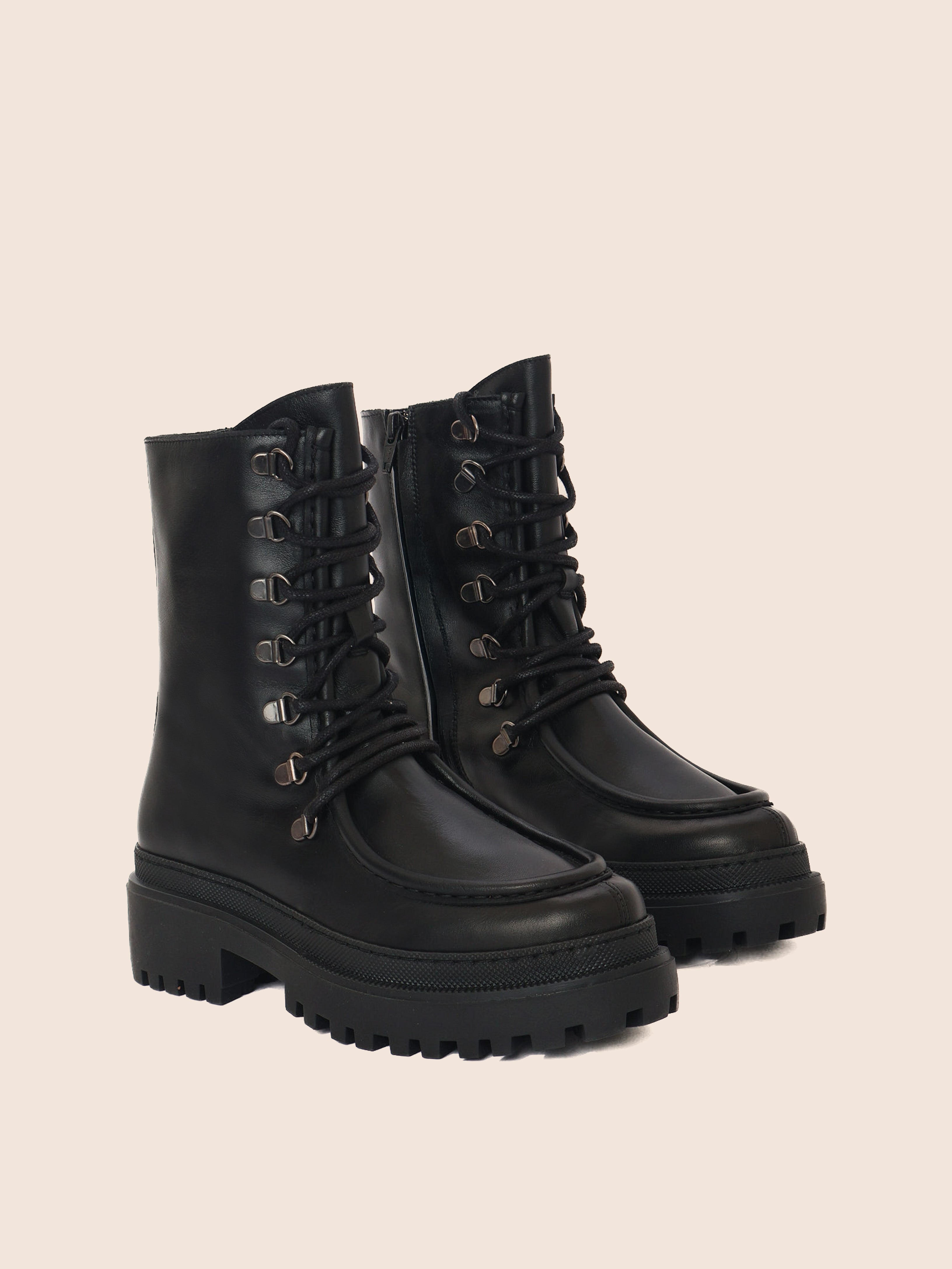 Lorena Black Combat Unlined Winter Boot | Maguire Shoes