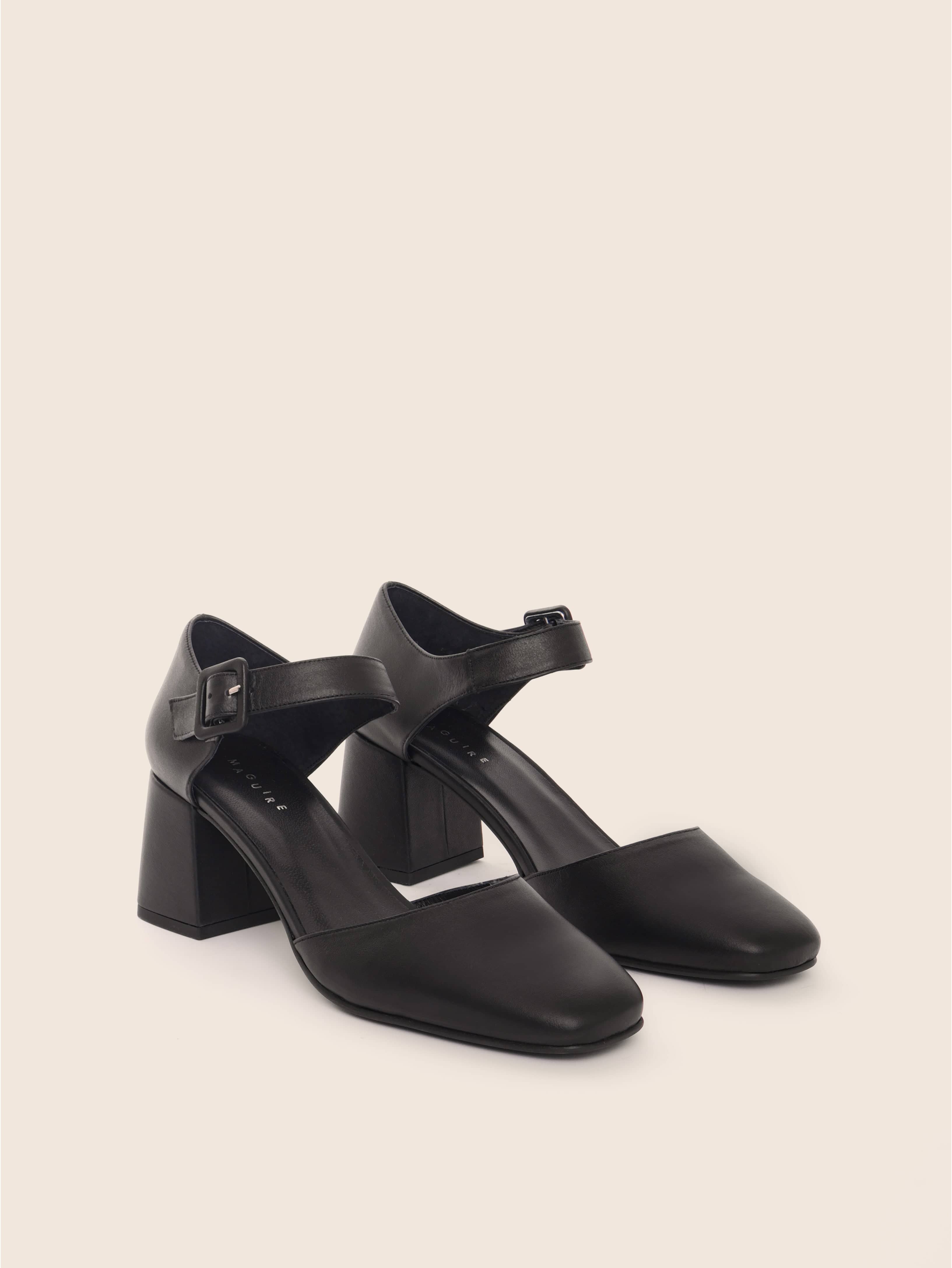 Marbella Black Mary Jane Closed-Toe Heel | Maguire Shoes