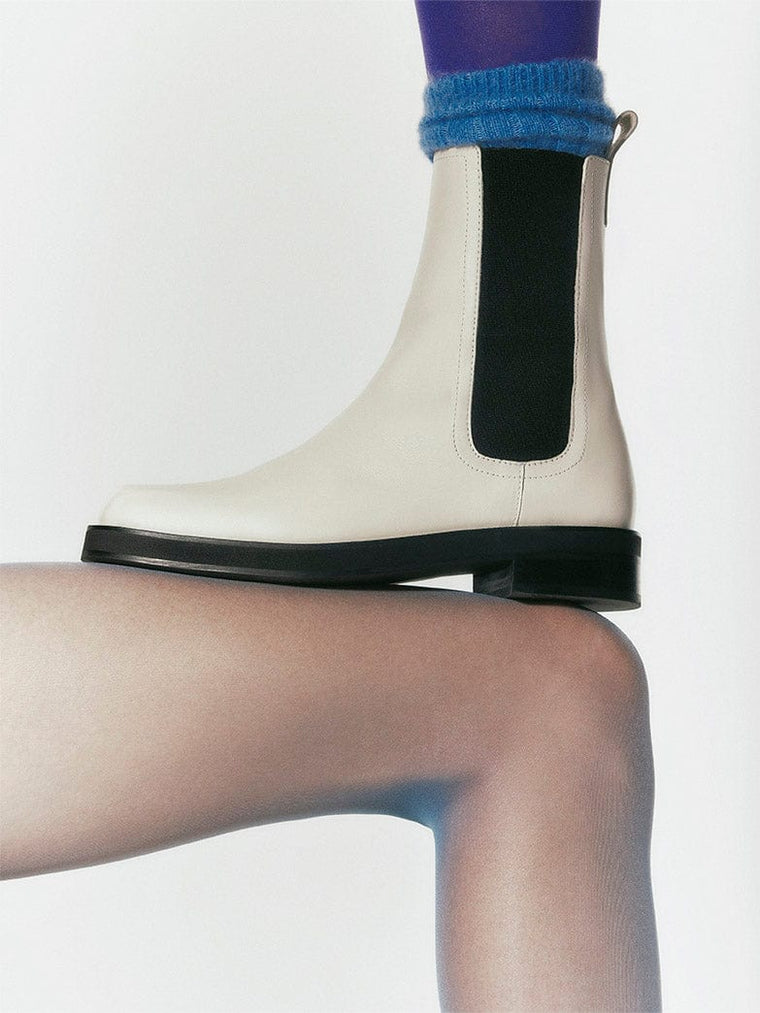 Maguire Mora Leather Chealsea Boots - Cream